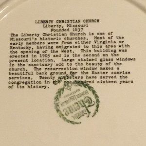 Homer Laughlin | Art | Vintage Homer Laughlin Liberty Christian Church ...